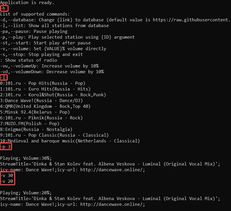 Notes Dotnet Global Tool Radio Player